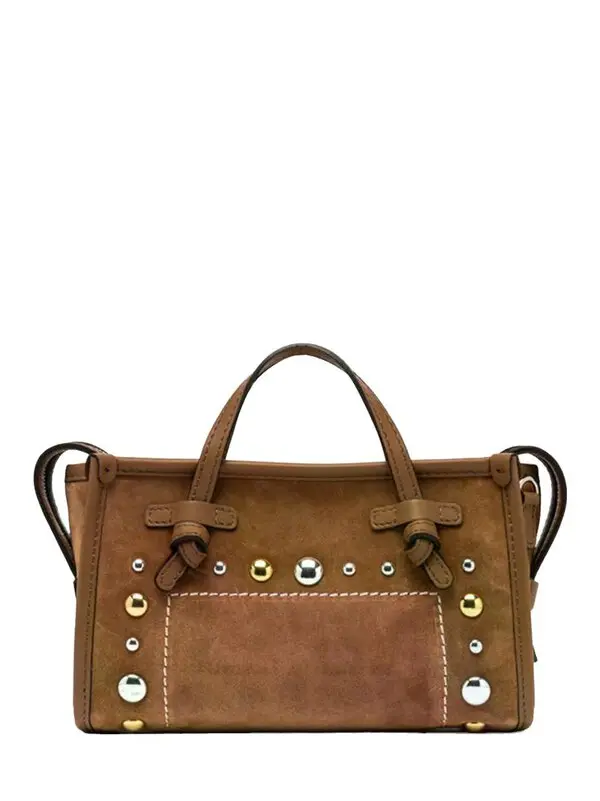 GIANNI CHIARINI Marcella Joy Studded Tote Bag - Brown