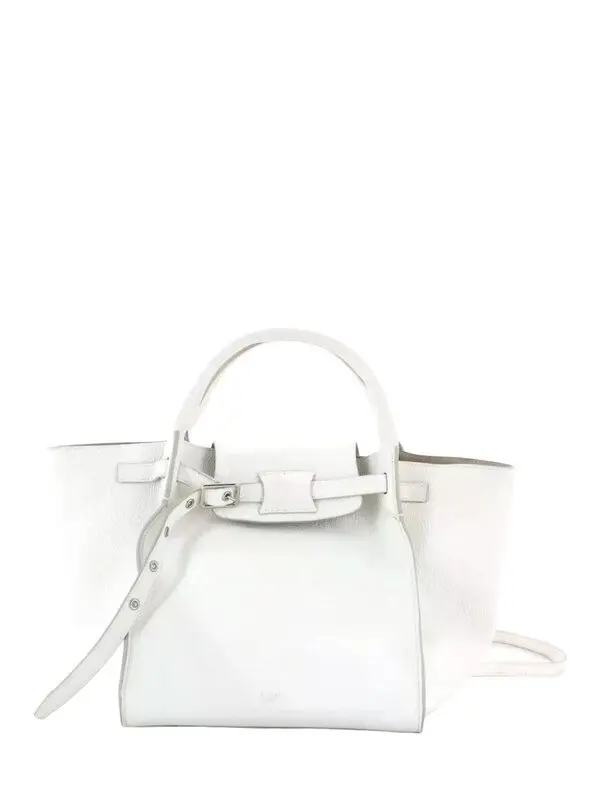 Celine Big Bag Grained Calfskin Small Satchel - White