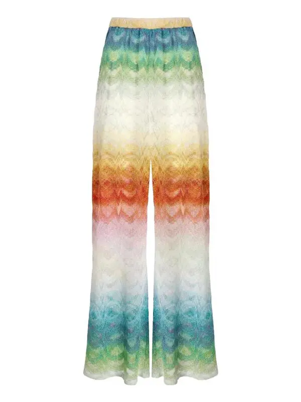 Missoni Patterned Wide Leg Trousers - White
