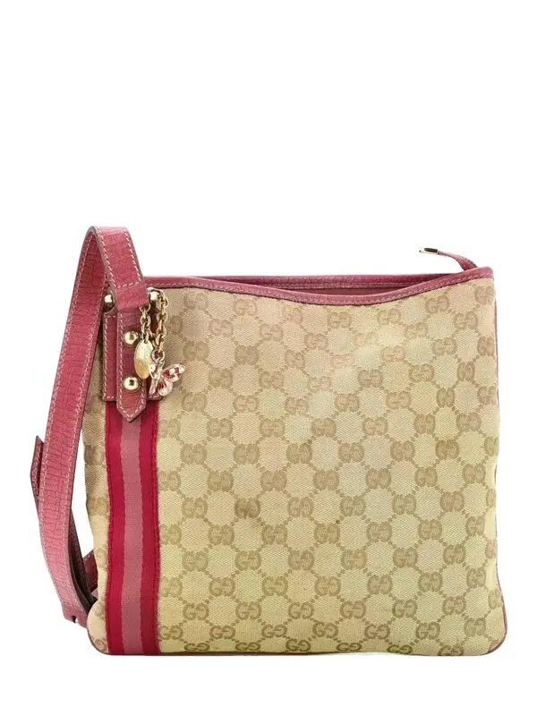 Gucci Jolicoeur Messenger Bag Gg Canvas - Pink
