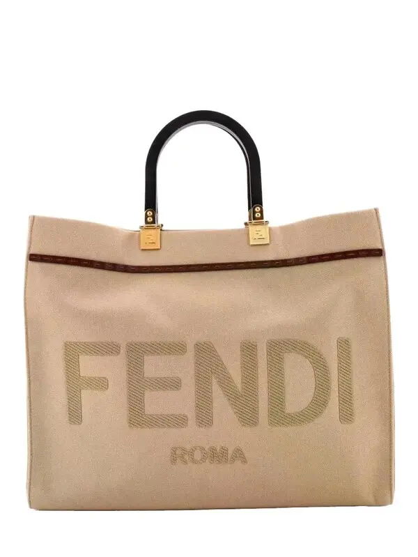 Fendi Sunshine Shopper Medium Tote Bag - Neutrals