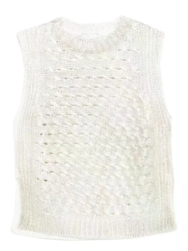 Peserico Crew-neck Vest - White