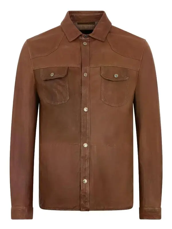 MOORER Flap-pocket Jacket - Brown