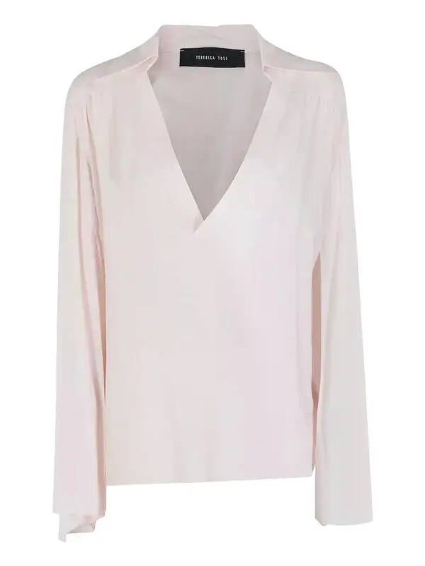 Federica Tosi V-neck Blouse - Pink