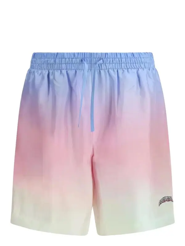 Casablanca Gradient-print Silk Shorts - Pink