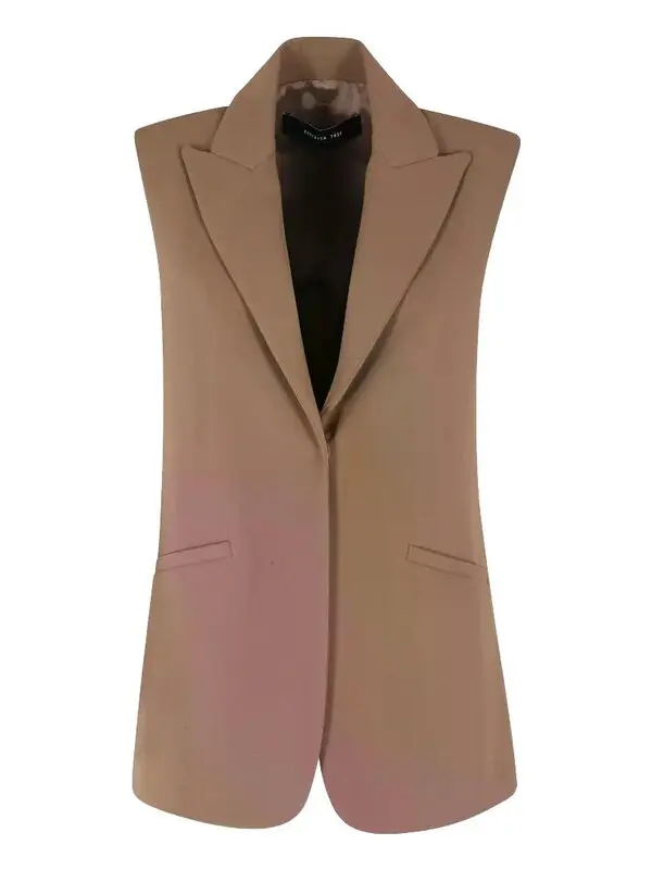 Federica Tosi Peak-lapel Gilet - Brown