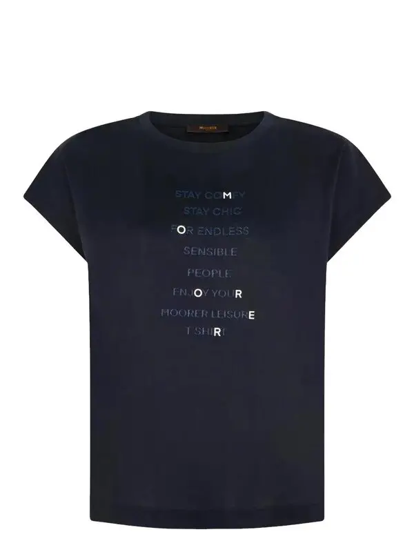 MOORER Graphic T-shirt - Blue