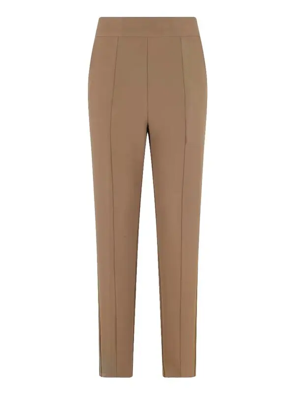 Federica Tosi Front-seam Trousers - Brown