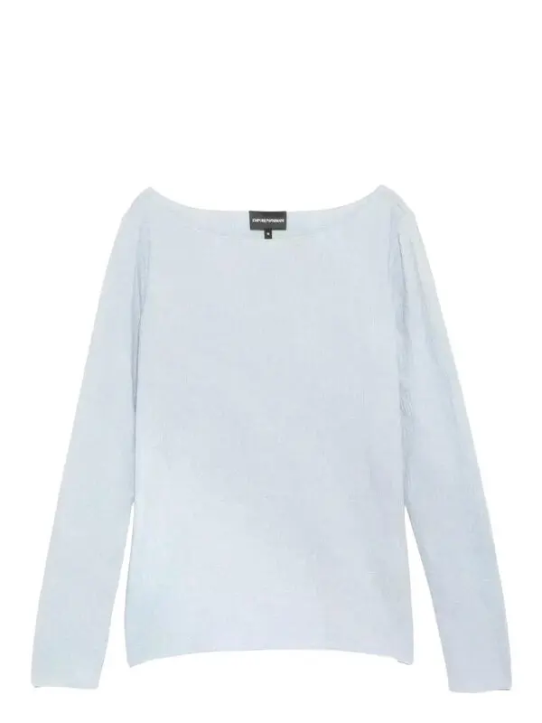 Emporio Armani Textured Knit Top - Blue