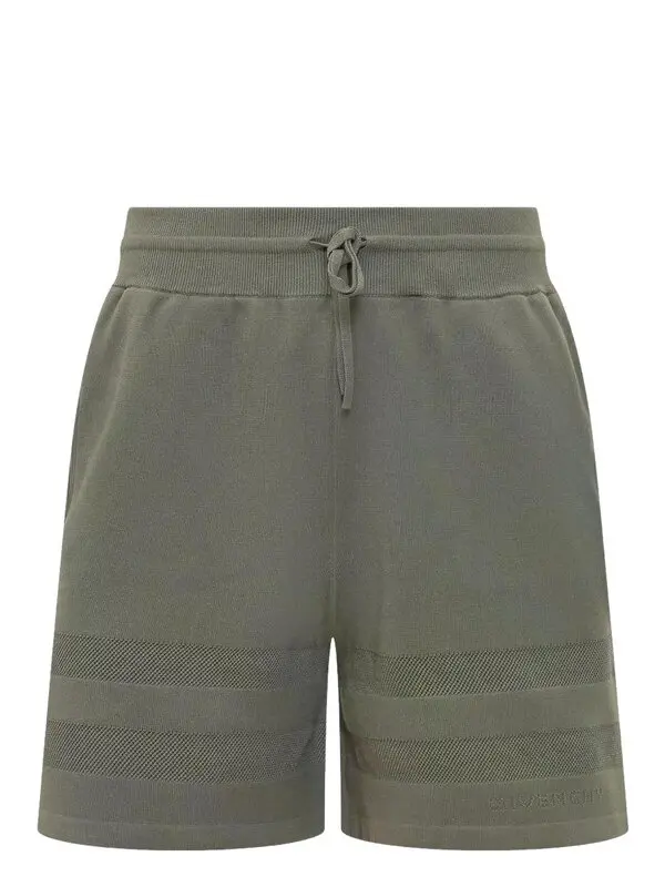 Givenchy Knitted Track Shorts - Green