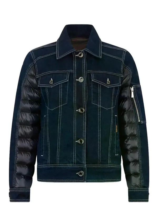 MOORER Padded Bomber Jacket - Blue