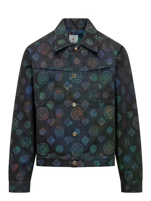 Casablanca Printed Denim Jacket - Blue