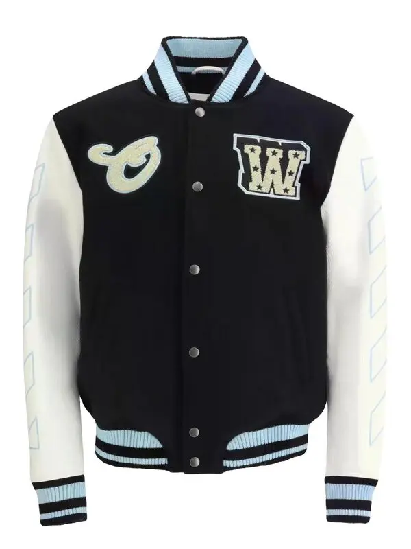 Off-White Varsity Bomber Jacket - Black