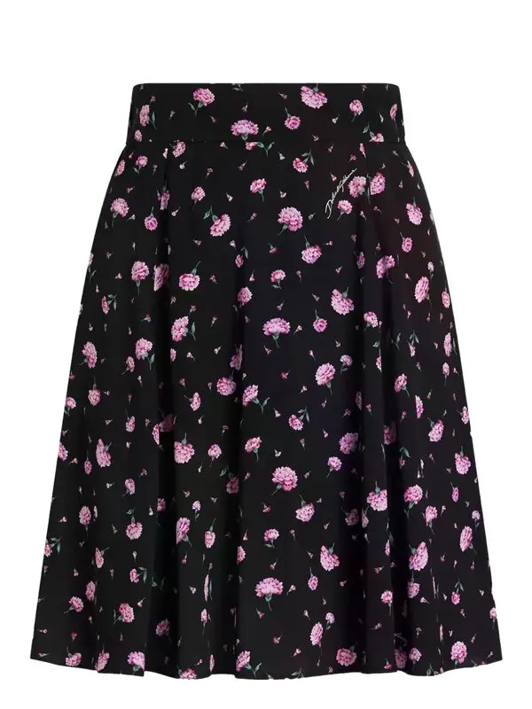 Dolce & Gabbana Floral-print Mini Skirt - Black
