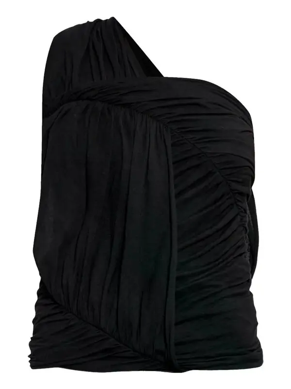 Rick Owens Draped One-shoulder Top - Black