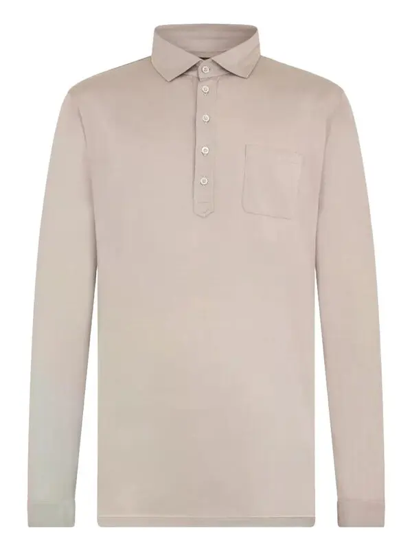 MOORER Pocket Polo Shirt - Neutrals