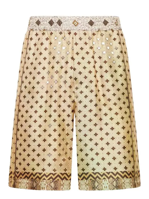 PIERRE-LOUIS MASCIA Geometric Jacquard Shorts - Neutrals