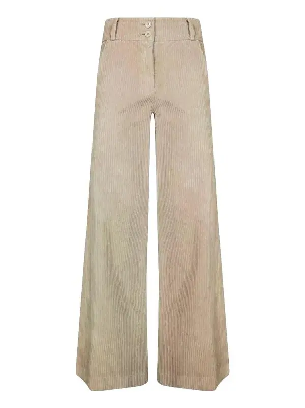 HOMEWARD Corduroy Wide-leg Trousers - Neutrals