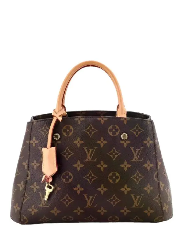 LOUIS VUITTON Montaigne Handbag Monogram Canvas Bb Satchel - Brown