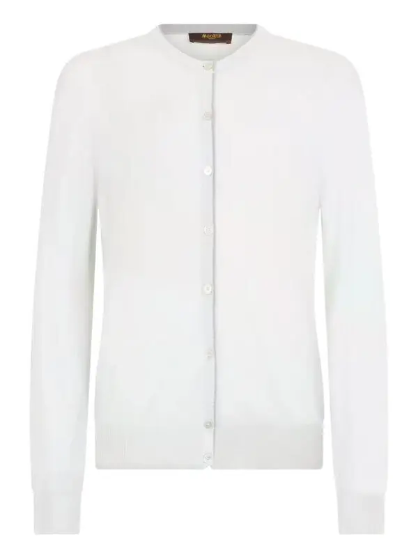 MOORER Button Cardigan - White