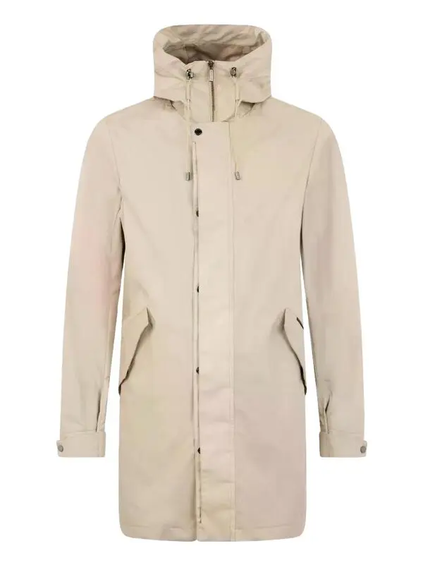 MOORER Hooded Coat - Neutrals