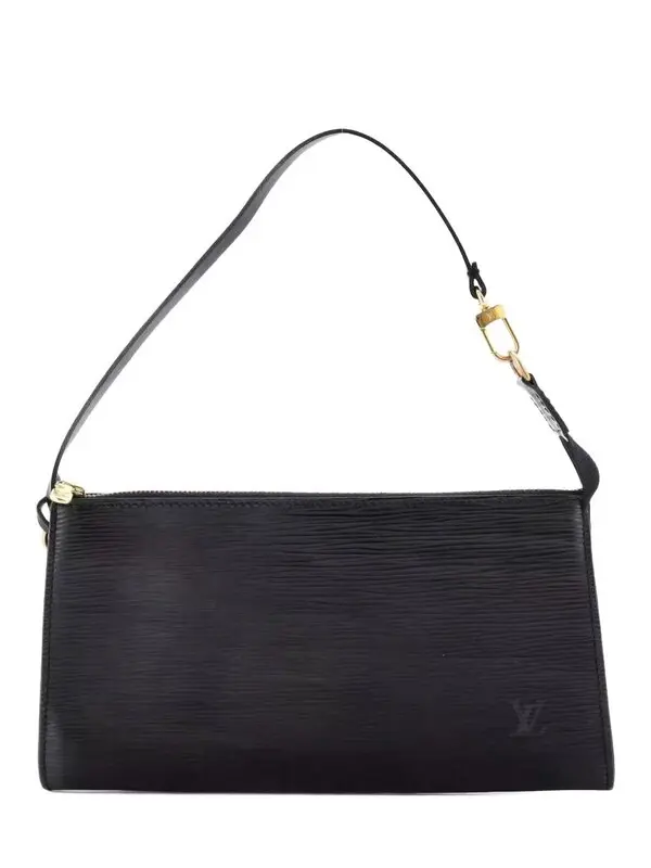 LOUIS VUITTON Pochette Accessoires Epi Leather Clutch Bag - Black