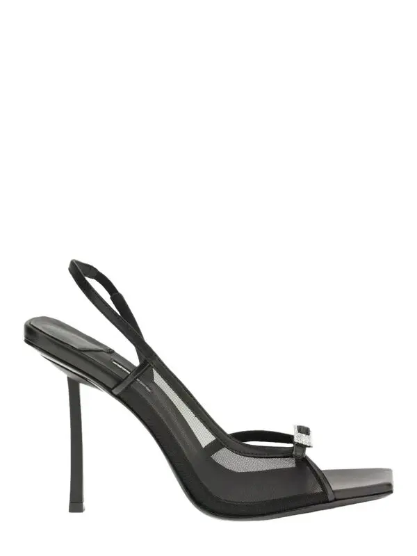 LE SILLA Embellished Mesh Sandals - Black