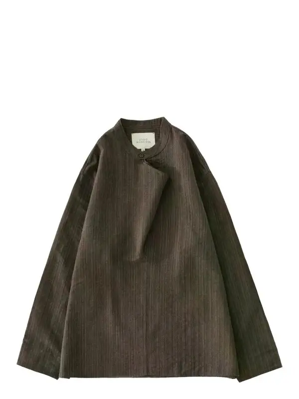 Studio Nicholson Solis Herringbone Shirt - Brown