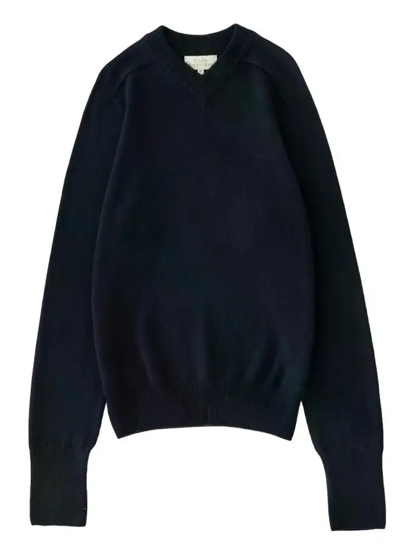 Studio Nicholson Inverness V-neck Sweater - Blue
