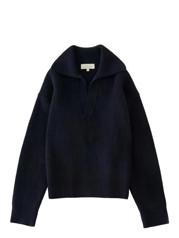 Studio Nicholson Nash Open-collar Sweater - Blue