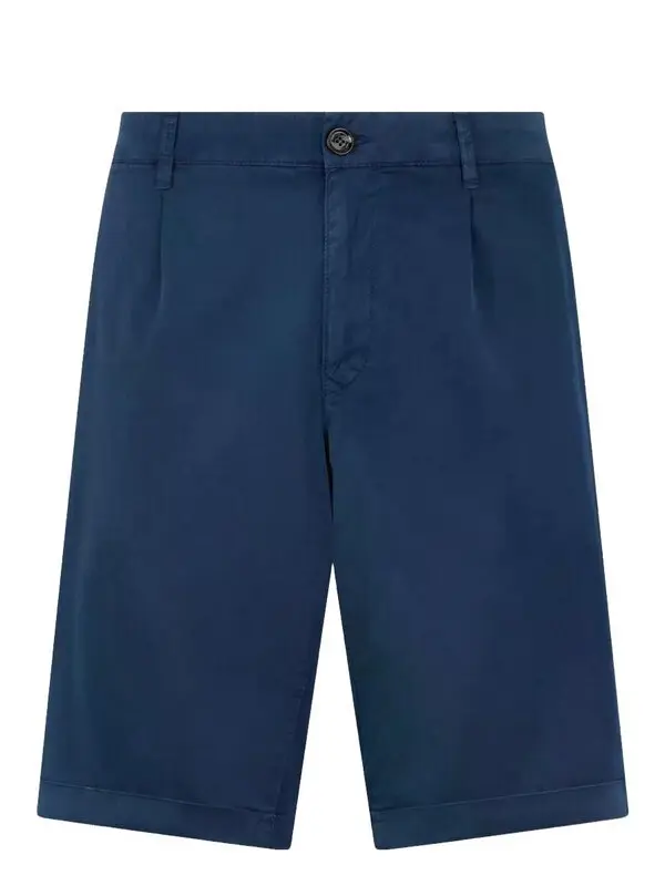 MOORER Darted Bermuda Shorts - Blue