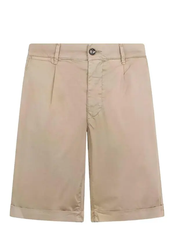 MOORER Cuffed Pleated Shorts - Neutrals