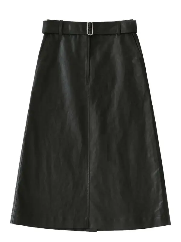 Studio Nicholson A-line Midi Skirt - Black