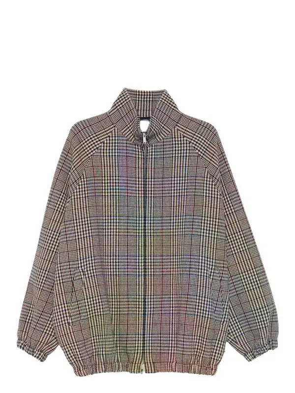 THE FRANKIE SHOP Check-pattern Bomber Jacket - Brown