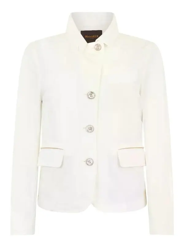 MOORER Buttoned Jacket - White