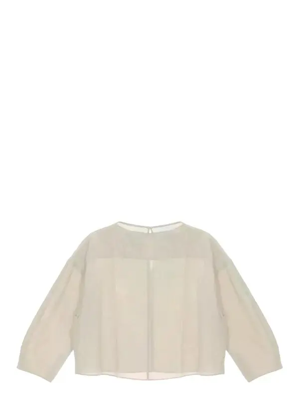 Studio Nicholson Long Sleeve Boxy Top - Neutrals