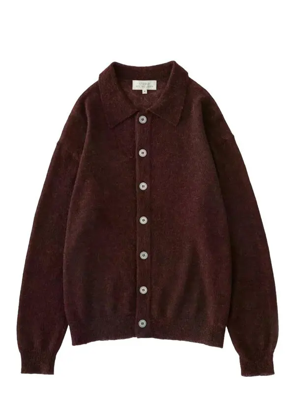 Studio Nicholson Hamto Polo Collar Cardigan - Brown