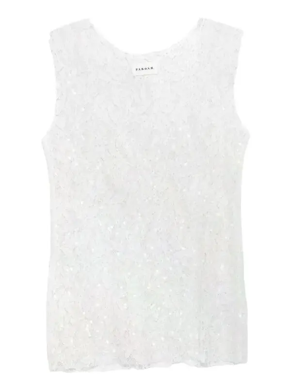 P.a.r.o.s.h Sequin-embellished Top - White