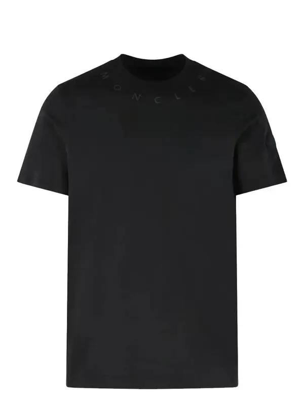 Moncler Ribbed Logo T-shirt - Black