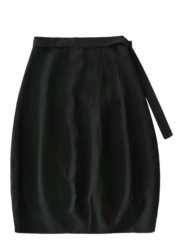 Studio Nicholson Orcha Tie-waist Midi Skirt - Black