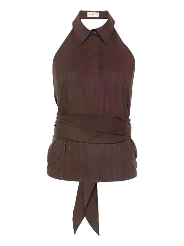 P.a.r.o.s.h Pleated Top - Brown
