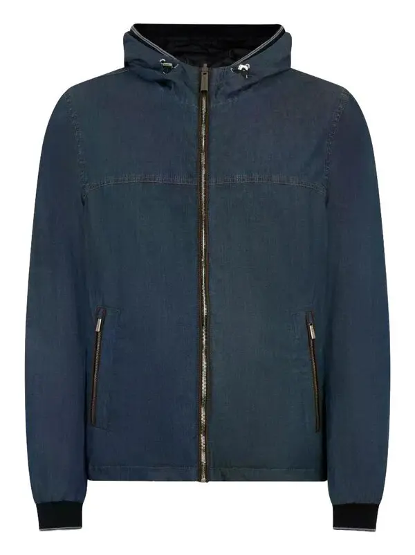 MOORER Stilo-cst Hooded Jacket - Blue
