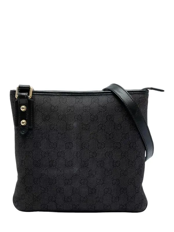 Gucci Gg Denim Messenger Bag - Black