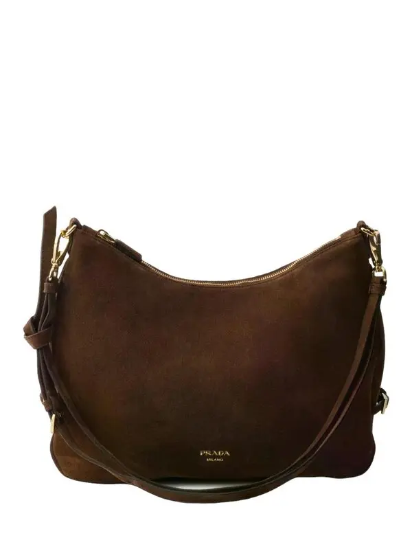 Prada Suede Shoulder Bag - Brown