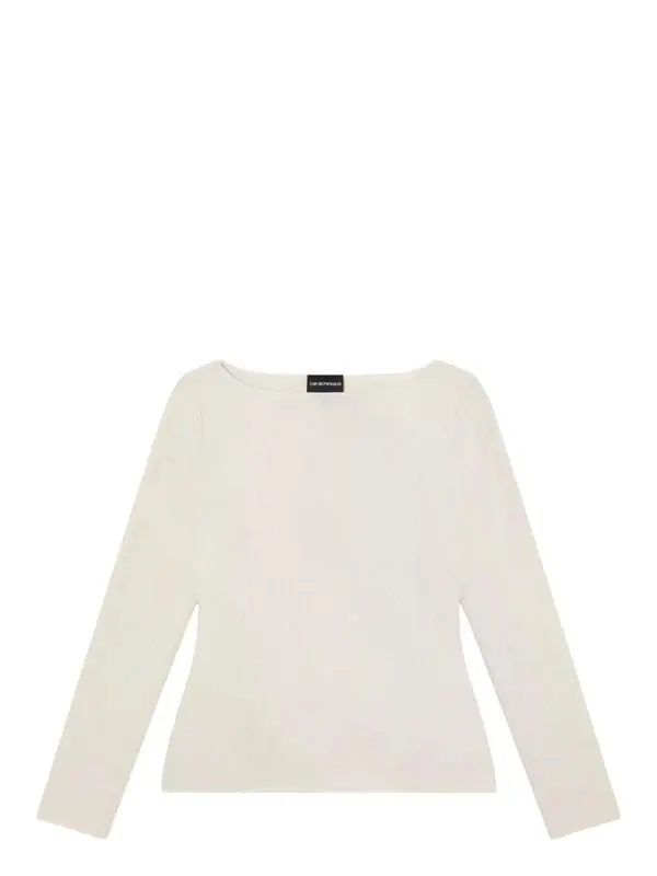 Emporio Armani Textured Knit Top - Yellow