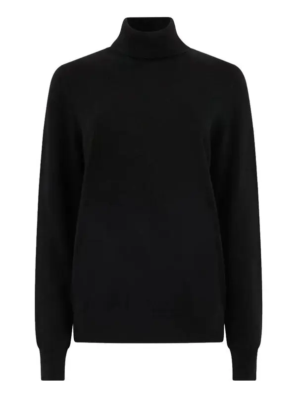 MOORER Long Sleeve Turtleneck Sweater - Black