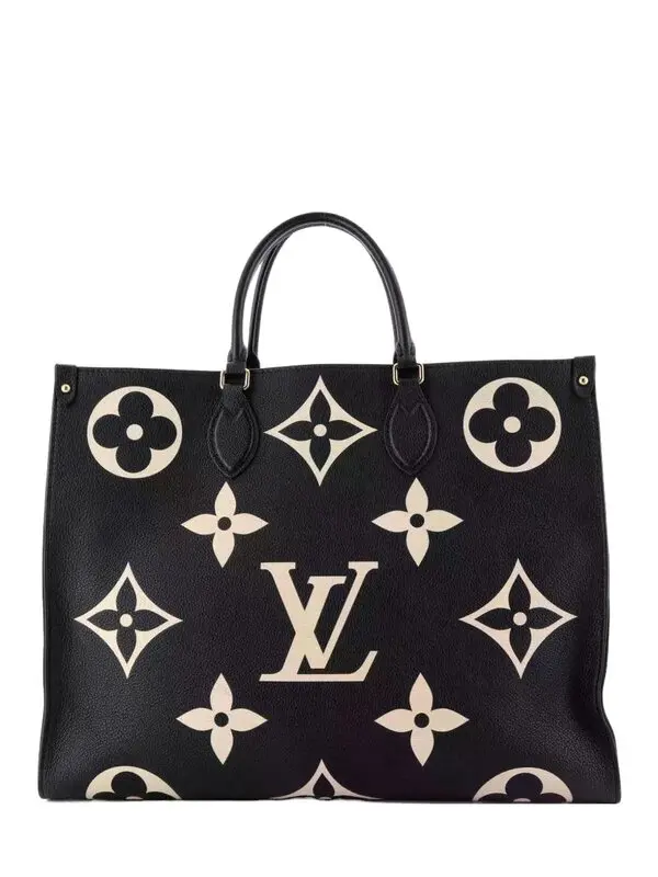 LOUIS VUITTON Onthego Bicolor Monogram Empreinte Giant Gm Tote Bag - Black