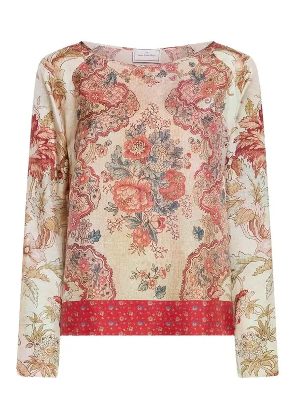 PIERRE-LOUIS MASCIA Floral Tapestry Print Longsleeve Shirt - Neutrals