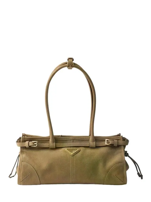 Prada Medium Bonnie Leather Tote - Neutrals