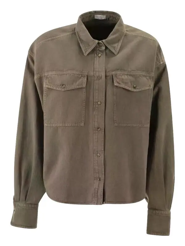 Brunello Cucinelli Flap-pocket Button Shirt - Brown